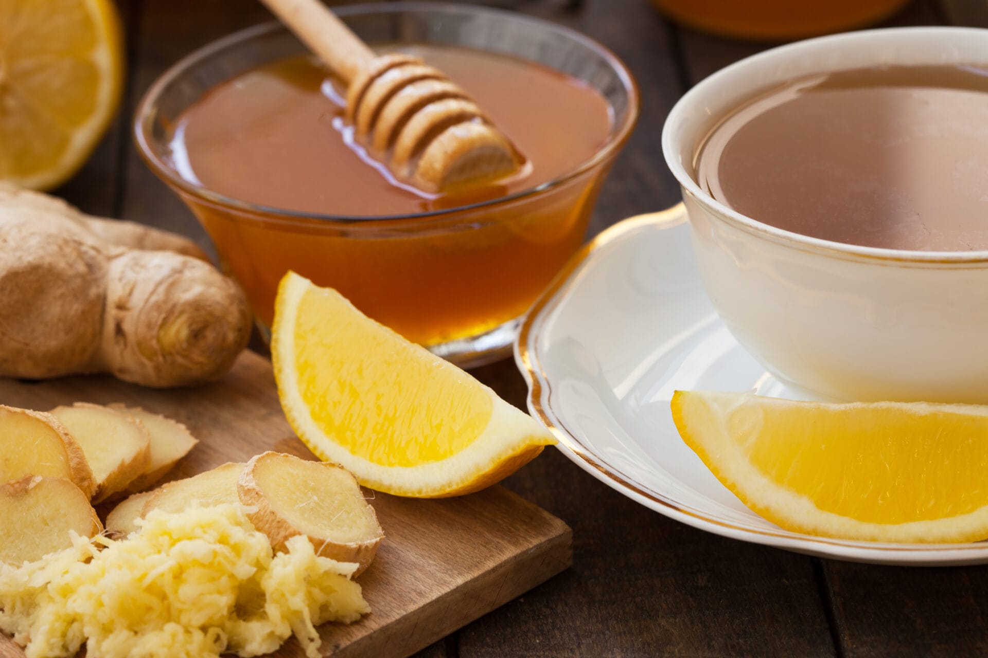 Homemade Ginger Lemon and Honey Tea - Wanderers Compass